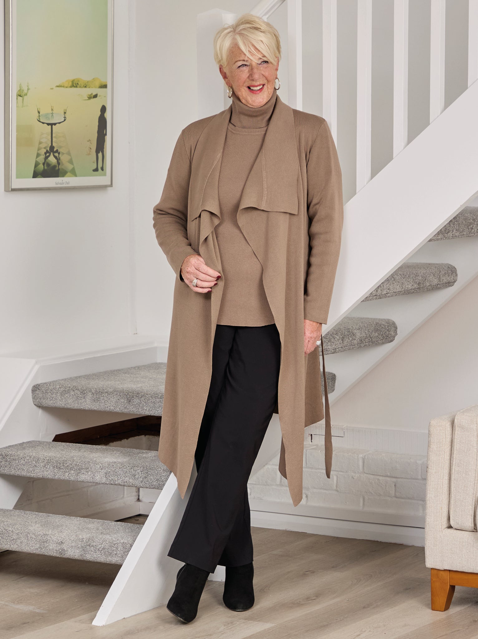 Carly Knitted Cardigan - Taupe – Box2