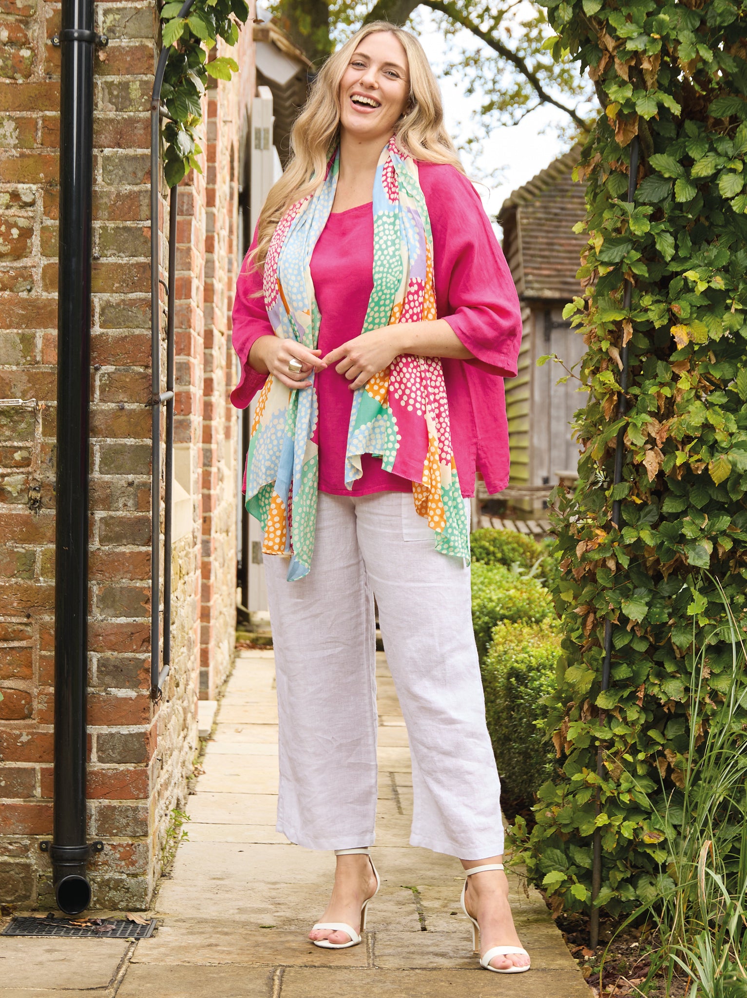 Tonya Linen Top - Fuchsia – Box2